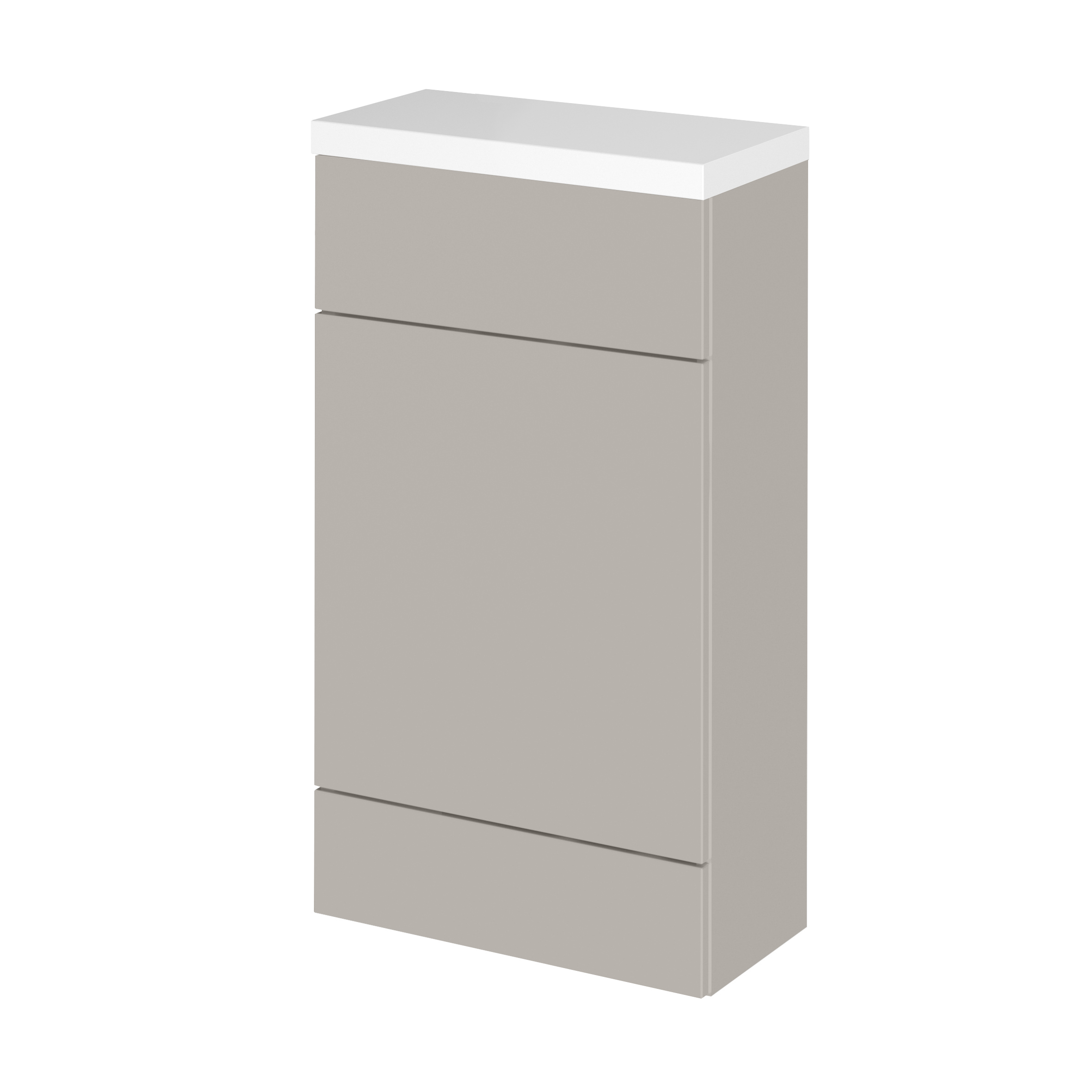 Hudson Reed Fusion Pebble Grey 500mm Compact WC Unit and Polymarble Top ...